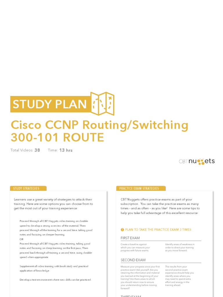 CCNP Route 300-101 Study Plan Guide | PDF | Data Transmission ...