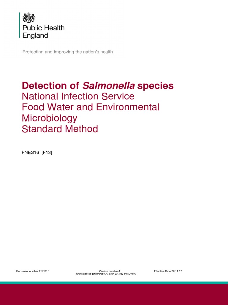 Detection Of Salmonella Species Pdf Salmonella Serotype