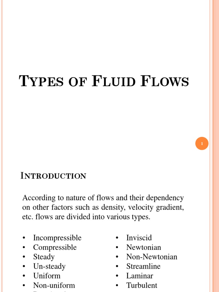 Types of Flows | PDF | Laminar Flow | Fluid Dynamics