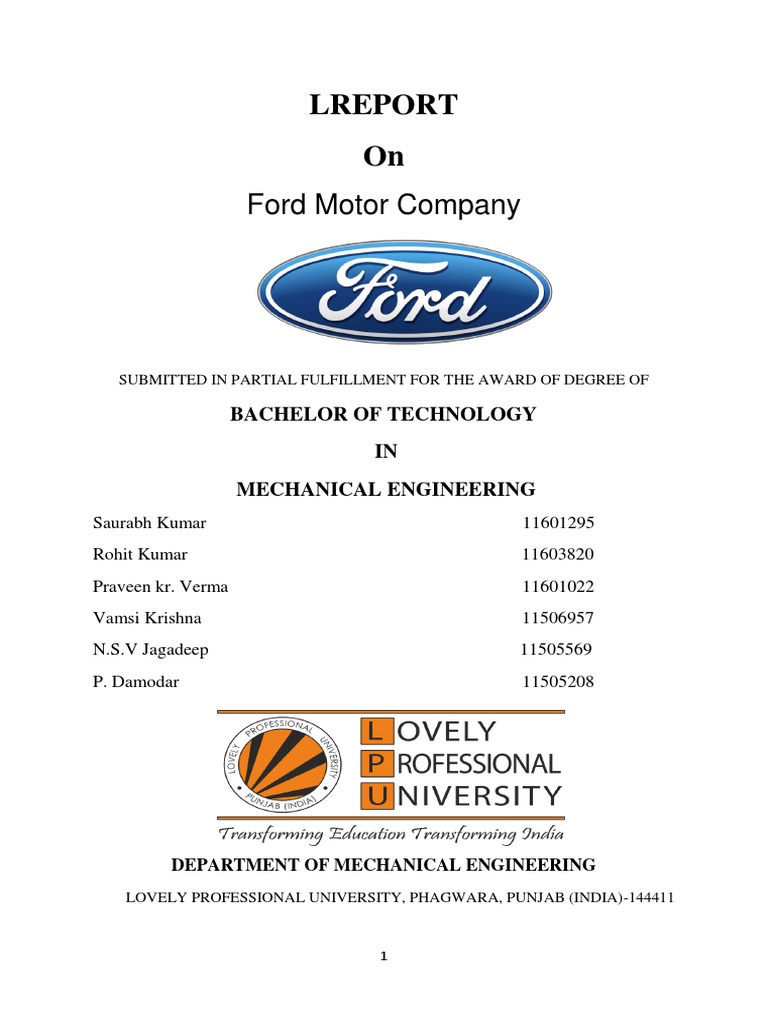 Ford | PDF | Ford Motor Company | Operations Management