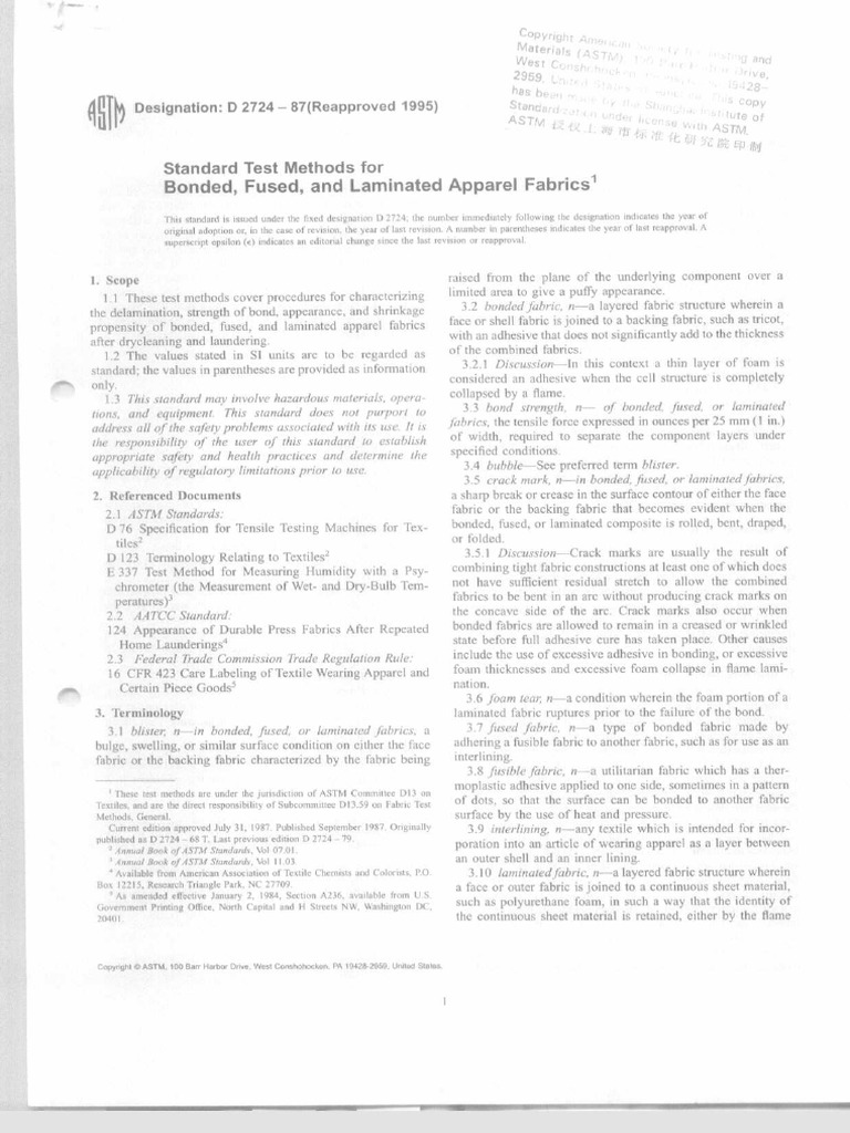 Astm D 272-1987 (R1995) | PDF