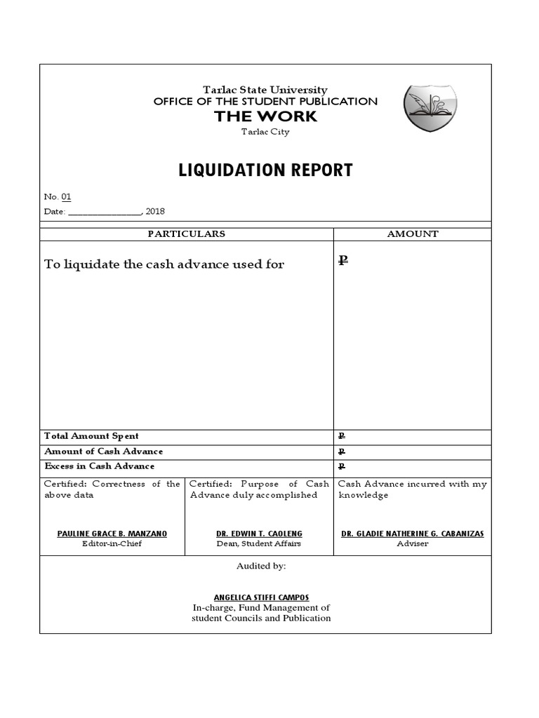 Liquidation Report Format | PDF