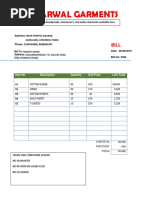 GST Cloth Invoice Template | PDF