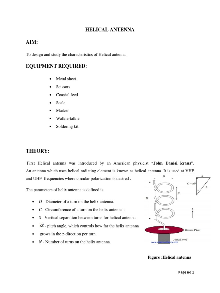 Helical Antenna | PDF | Antenna (Radio) | Broadcasting
