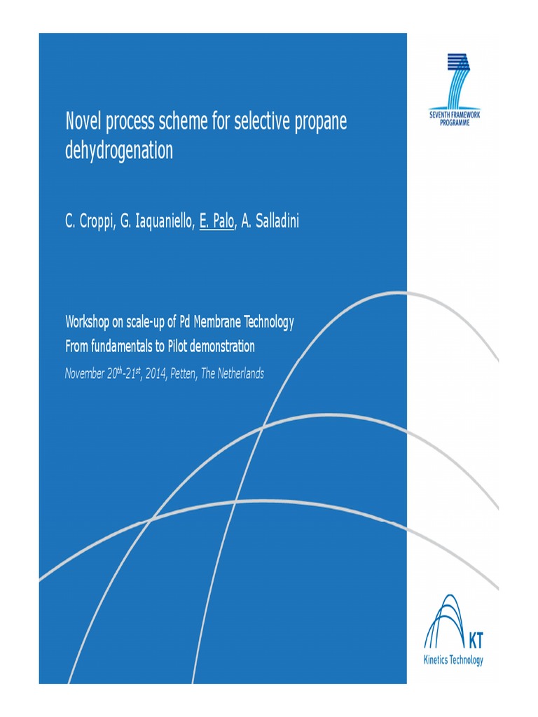 Novel Process Scheme For Selective Propane Dehydrogenation: C. Croppi ...