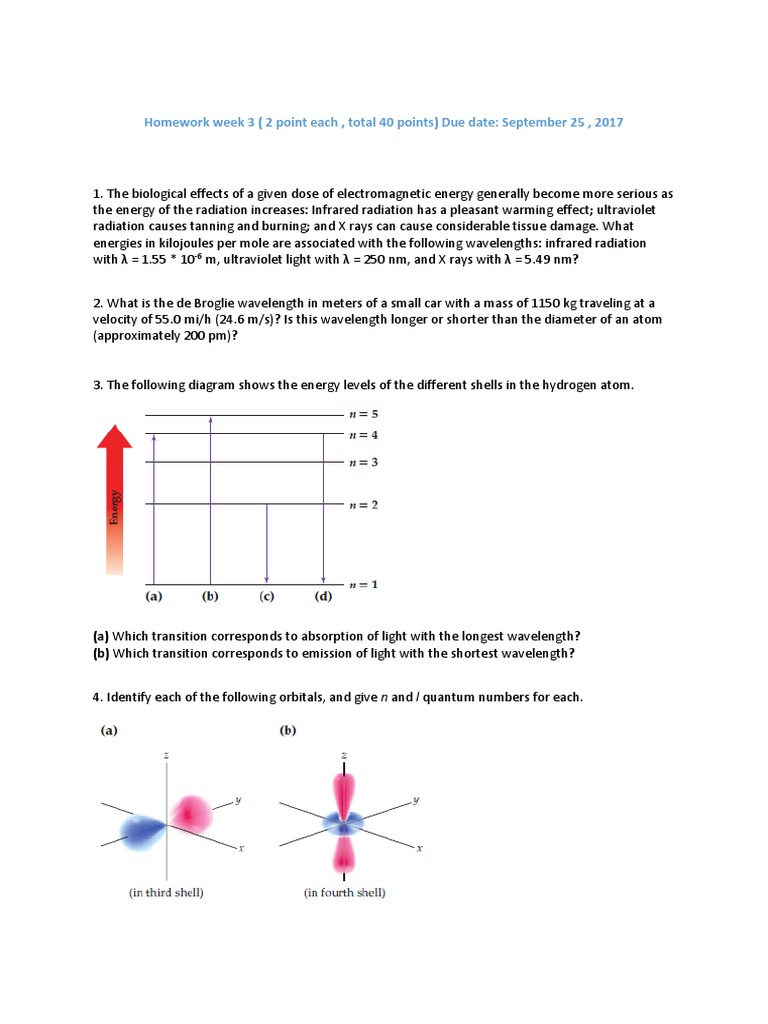 Analysis of Electromagnetic Radiation Homework Questions Covering ...