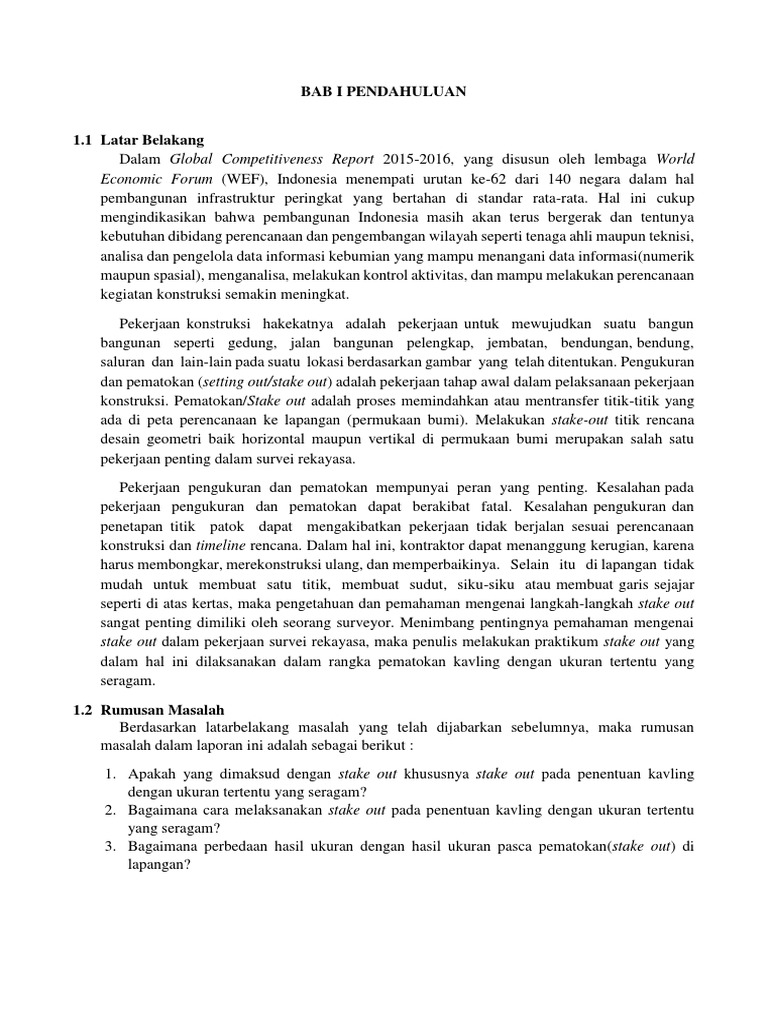 Panduan Praktikum Stake Out Kavling | PDF
