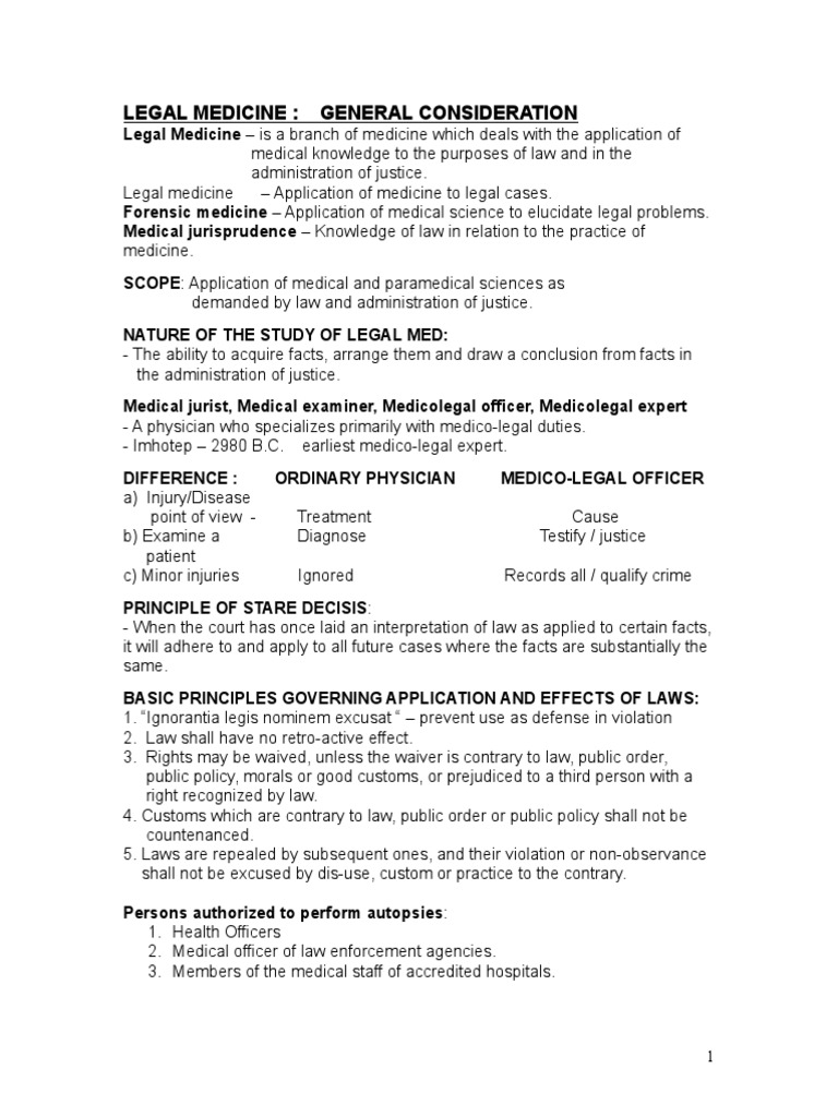Legal Medicine: General Consideration | PDF | Polygraph | Pelvis