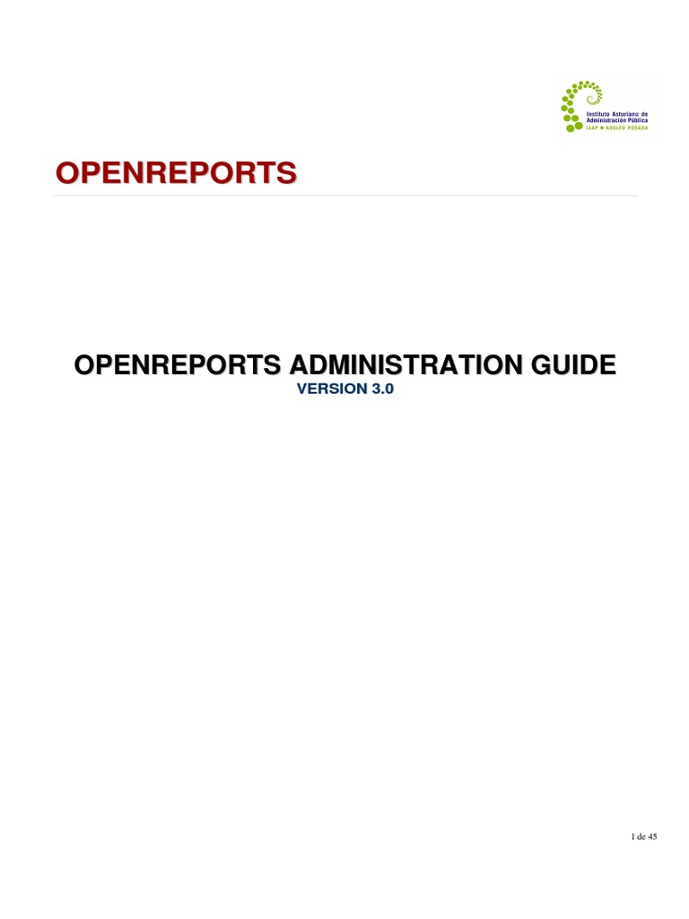 OpenReports Administration Guide 3.0 | PDF | Parameter (Computer ...