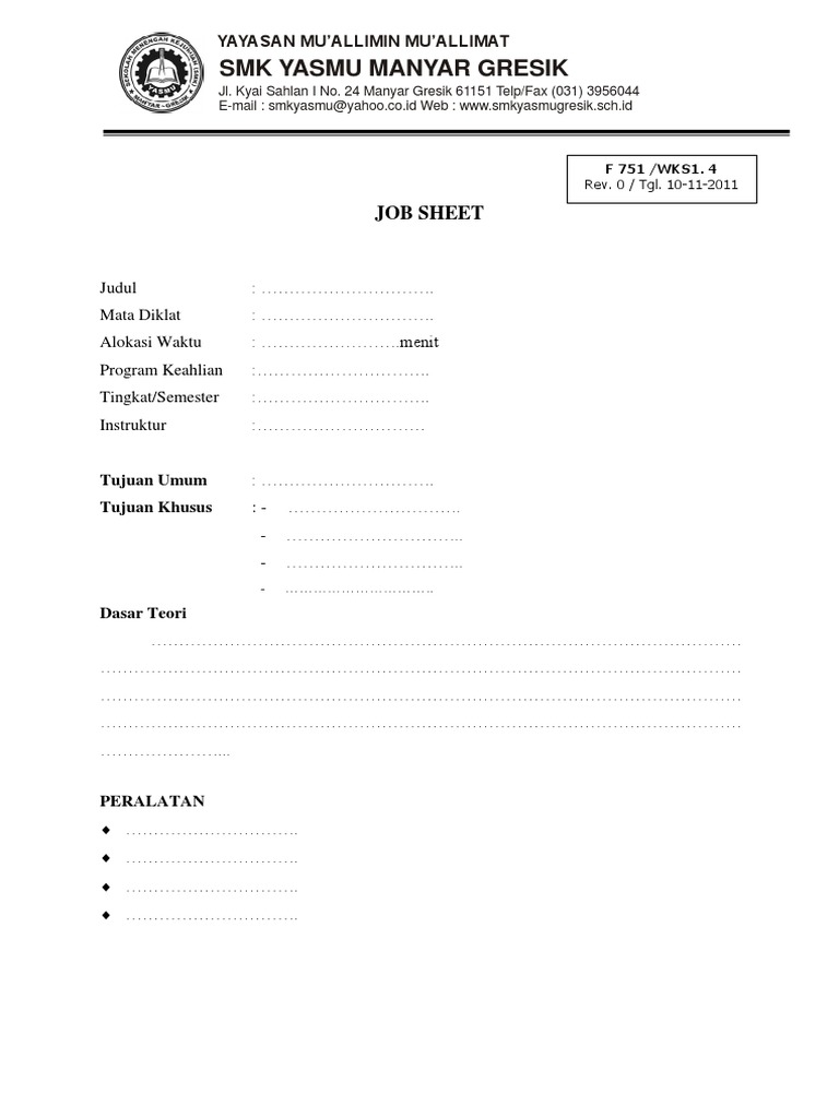 Jobsheet | PDF
