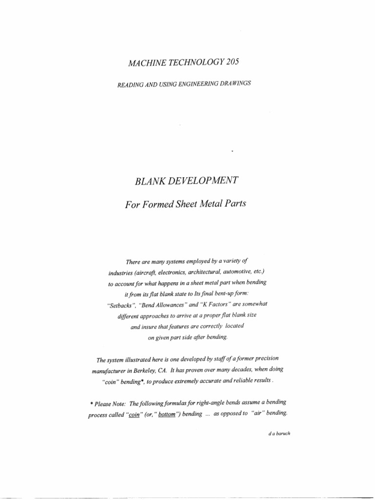 Sheet Metal Developed Blanks | PDF | Geometry | Teaching Mathematics