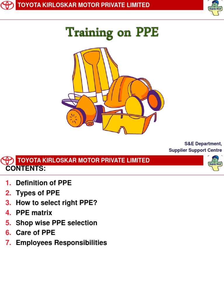 Ppe Training NTTF | PDF | Personal Protective Equipment | Glove