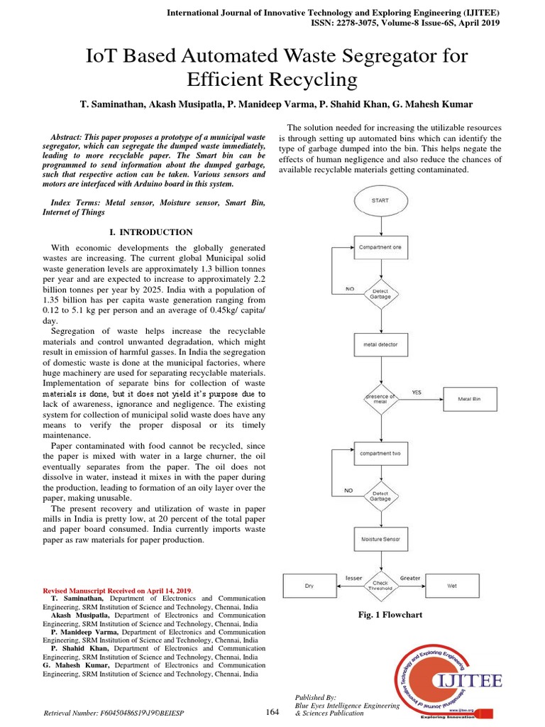 Iot Based Automated Waste Segregator For Efficient Recycling | PDF ...