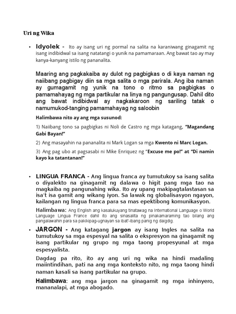 Report Sa Filipino | PDF