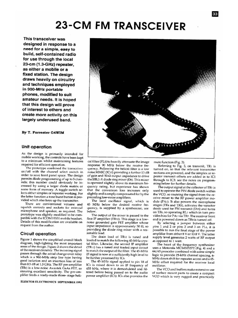 23cm Transceiver | PDF