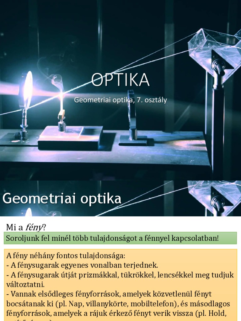 2 - Geometriai Optika | PDF