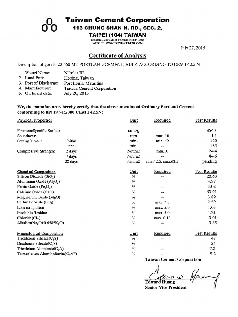 Typical CEM Certificate | PDF