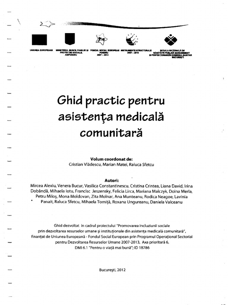 Ghid Practic Pentru Asistenta Medicala Comunitara | PDF