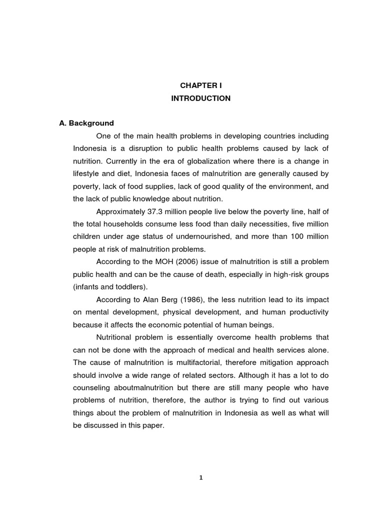 Makalah Malnutrition | Download Free PDF | Malnutrition | Vitamin A