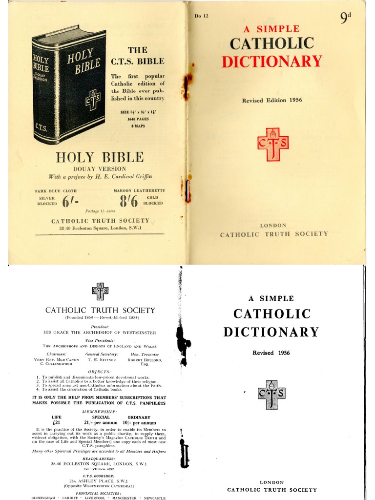 A Simple Catholic Dictionary | PDF