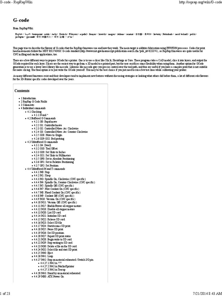 G Code | PDF | Numerical Control | Parameter (Computer Programming)