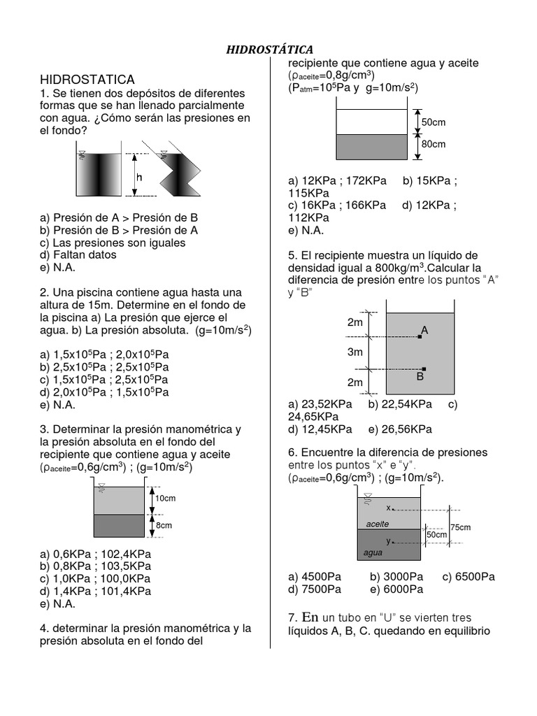 Hidrostatica Fisica II | PDF | Celsius | Fahrenheit