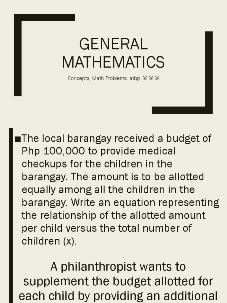 General Mathematics | PDF