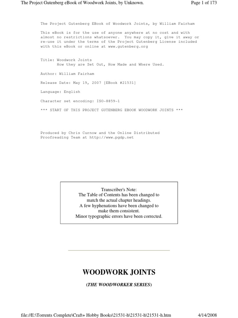 Woodwork Joints PDF | PDF | Woodworking | Wood