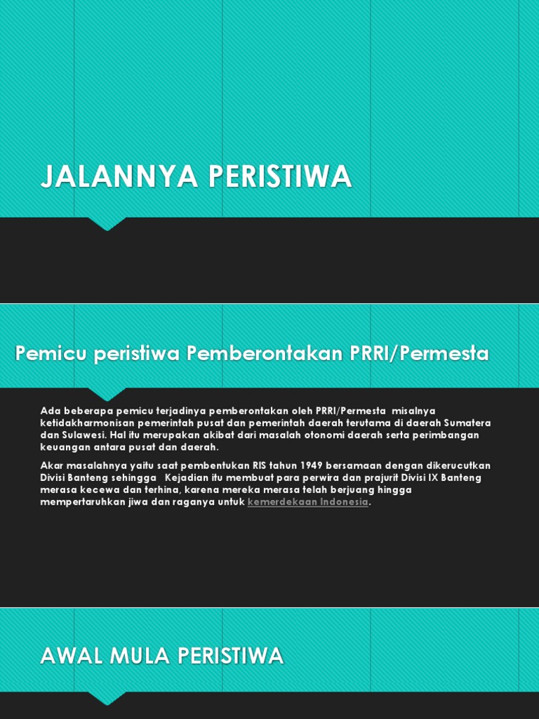 Jalannya Peristiwa Prri | PDF