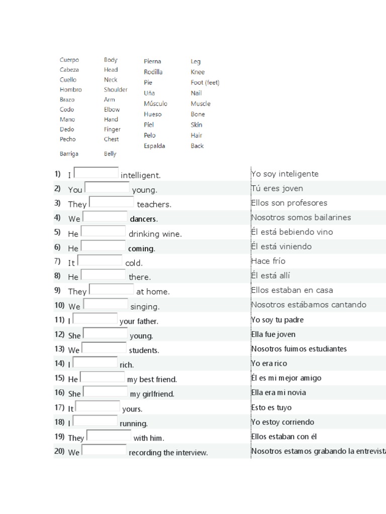 Ejercicio Ingles | PDF