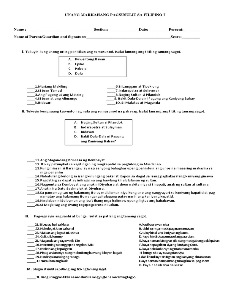 1st Periodical Test | PDF