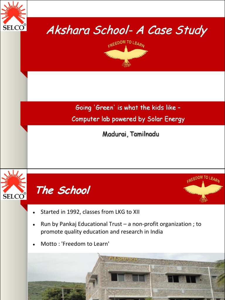 Akshara School Case Study PDF | PDF | Solar Power | Sustainable Energy