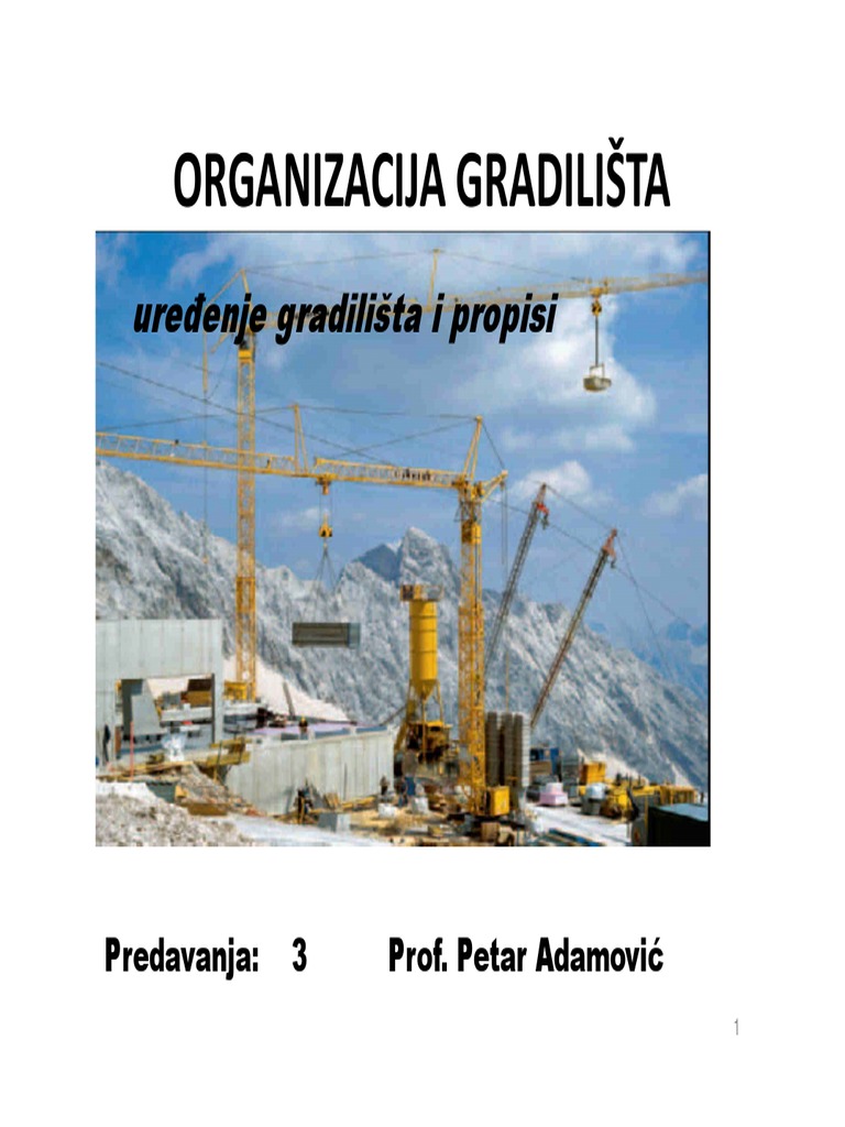 Organizacija Gradilišta 3 | PDF