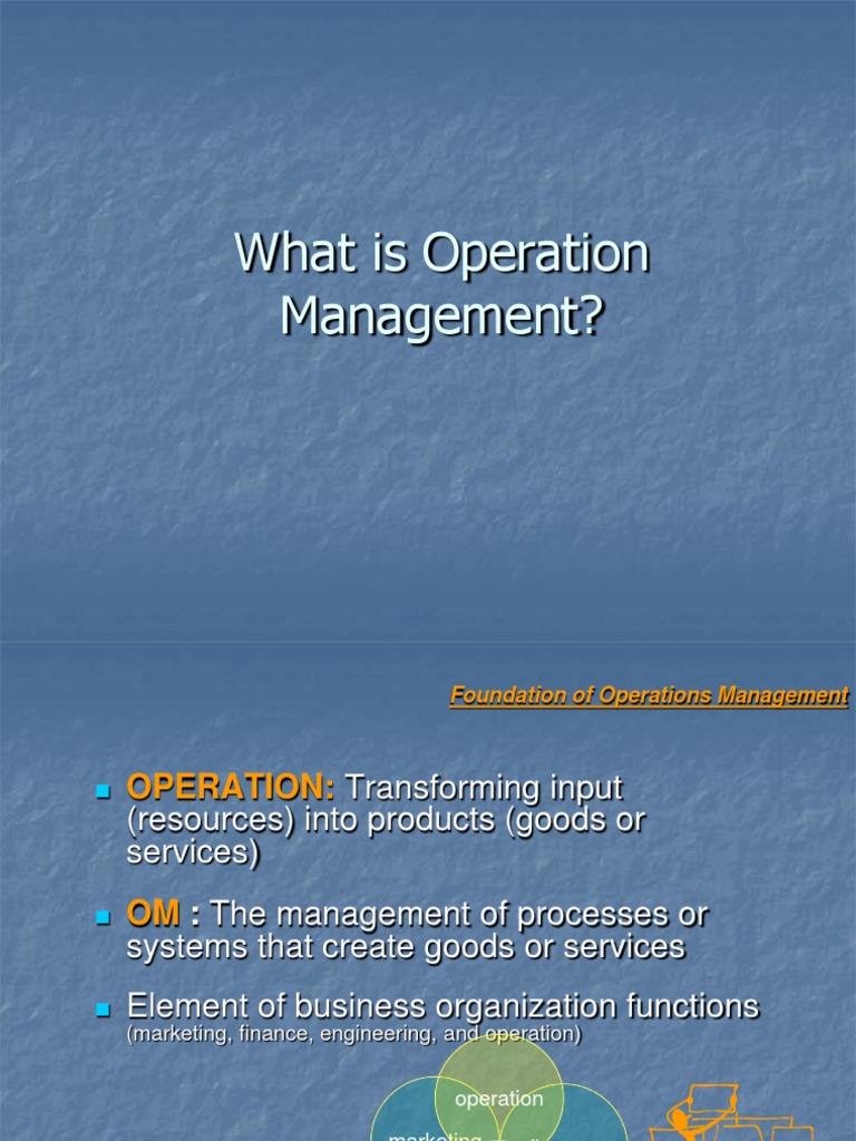 1 Introduction - Operation Management | PDF | Operations Management ...