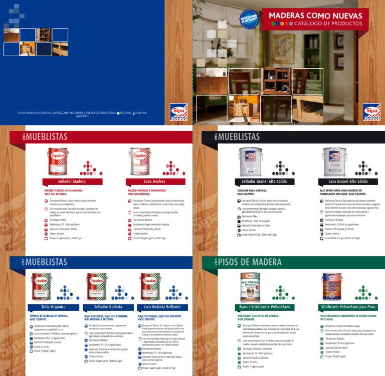 Catalogo Madera | PDF | Madera | Barniz