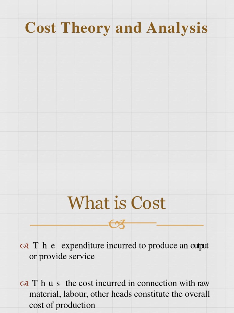 Cost Analysis | PDF | Average Cost | Long Run And Short Run