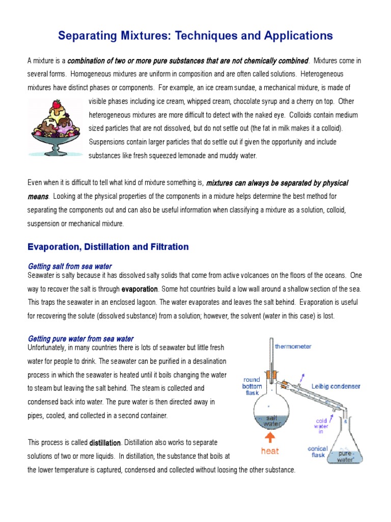 Separating Mixtures: Techniques and Applications: Evaporation ...