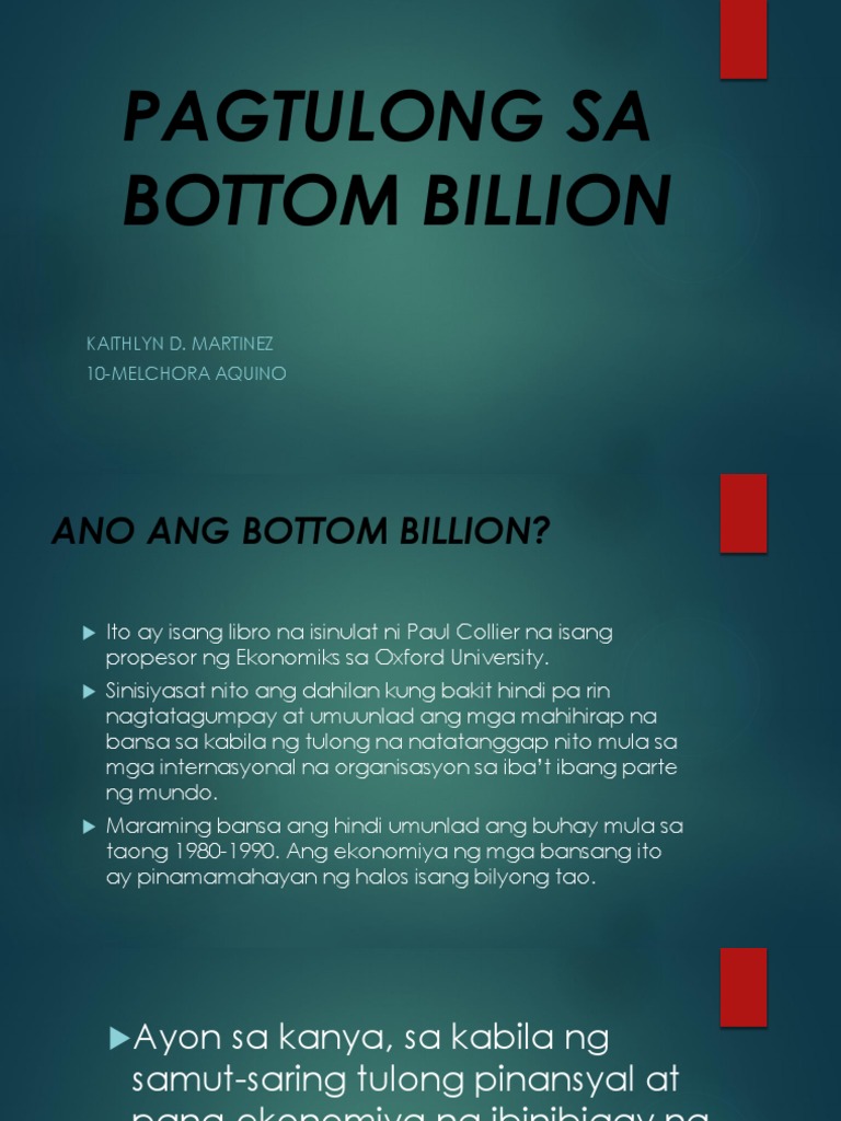 Bottom Billion | PDF