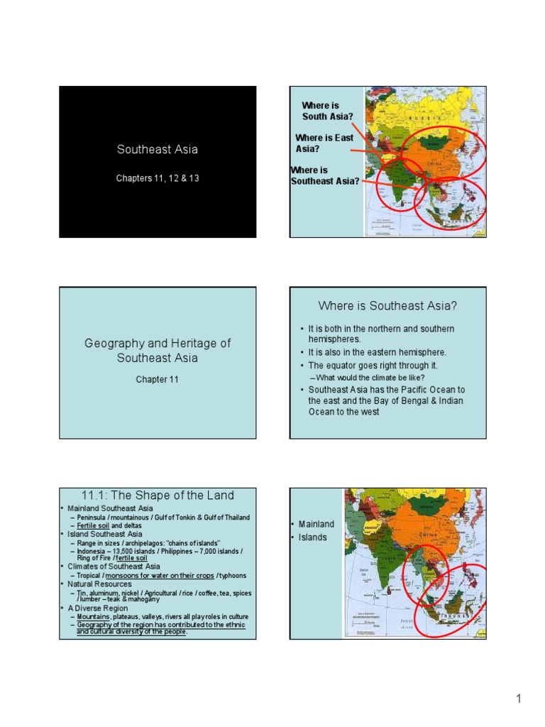 Southeast Asia PPT Slides | PDF | Southeast Asia | Asia