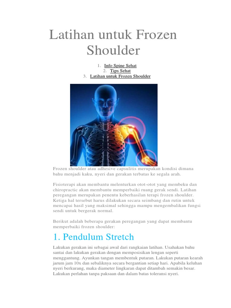 Latihan Fisioterapi untuk Frozen Shoulder | PDF