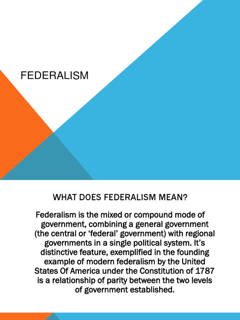 Federalism | PDF | Federalism | Federal Government Of The United States