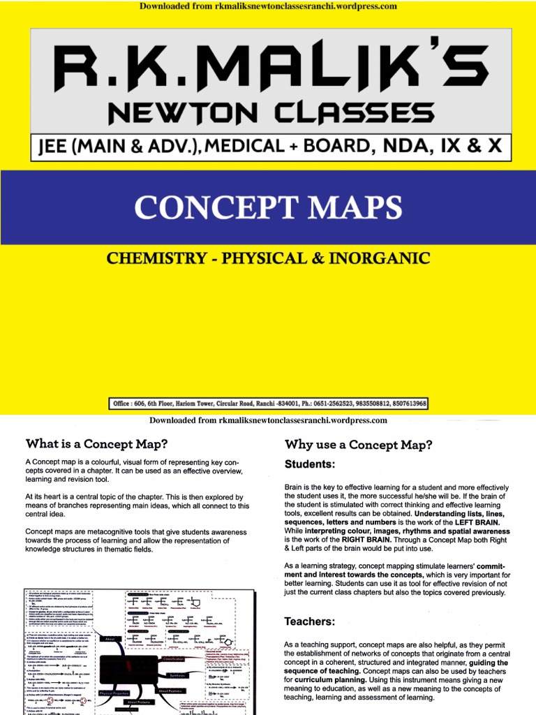 CONCEPT MAPS-Physical & Inorganic Chemistry - 1 | PDF