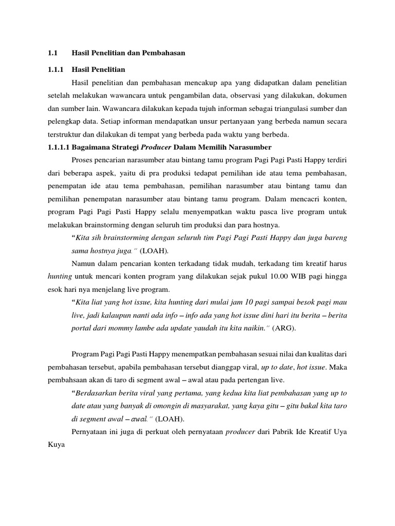 Bab 4 Hasil Penelitian Dan Pembahasan | PDF