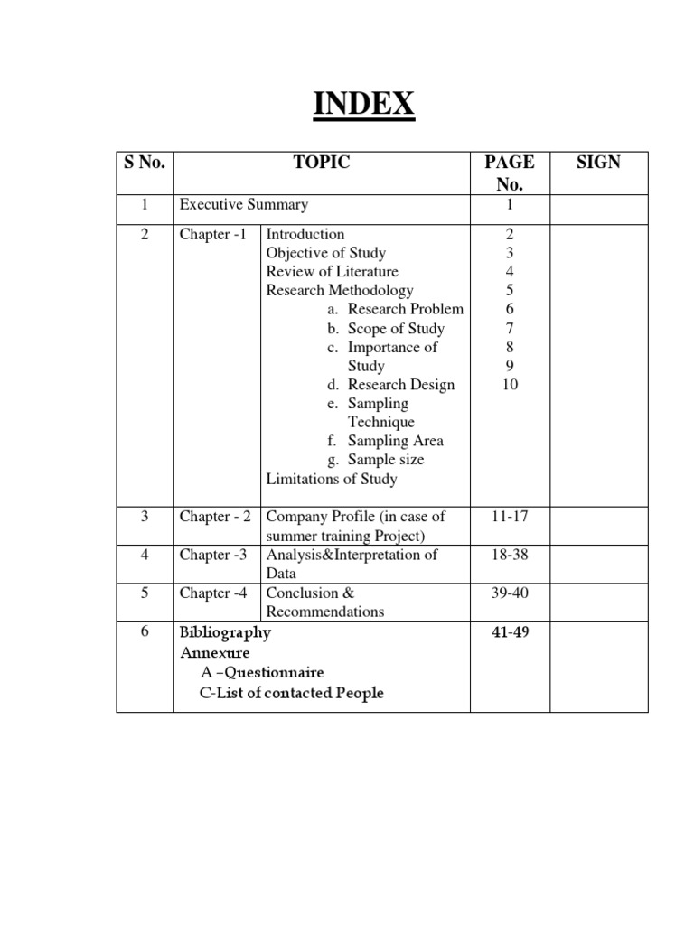 Index: S No. Topic No. Sign | Download Free PDF | Science