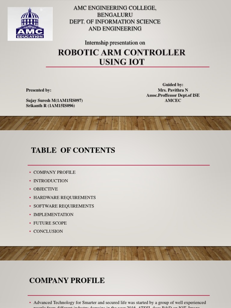 Amc Engineering College, Bengaluru Dept. of Information Science and ...