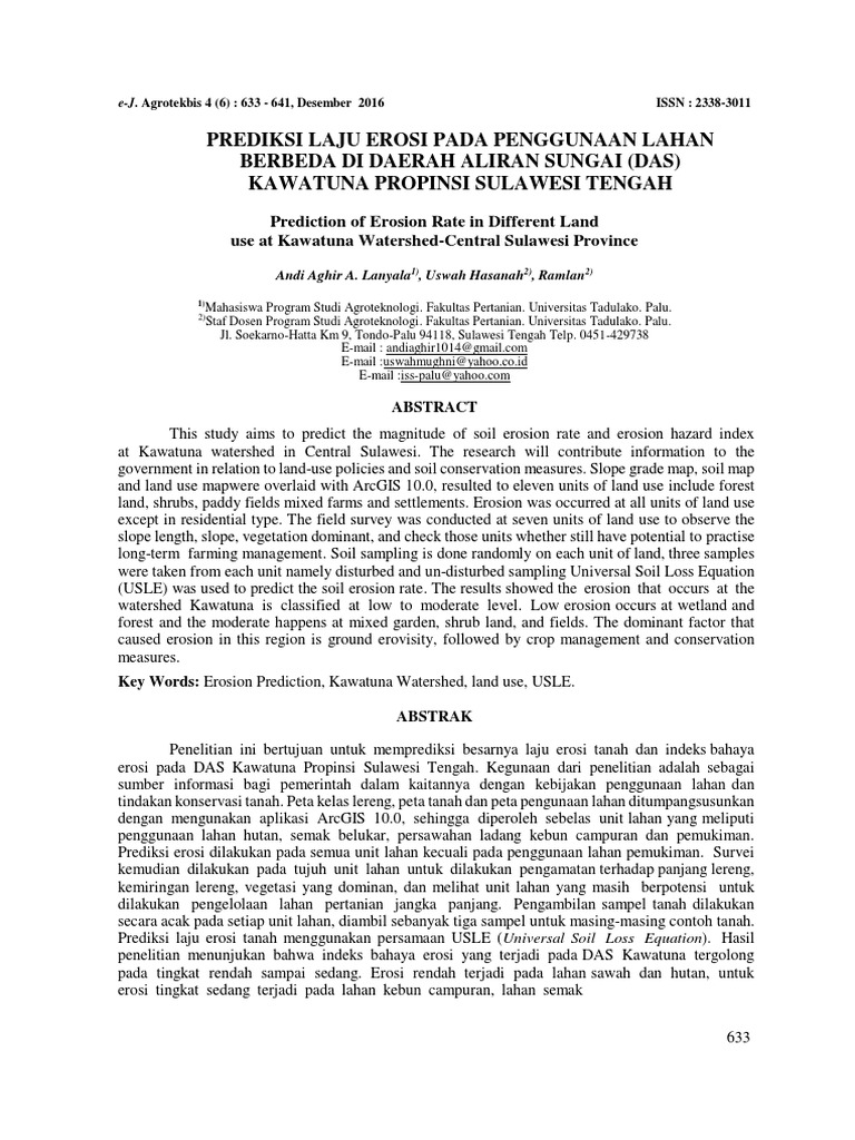 Prediksi Laju Erosi Pada Penggunaan Laha 3a3755ae | PDF | Natural ...