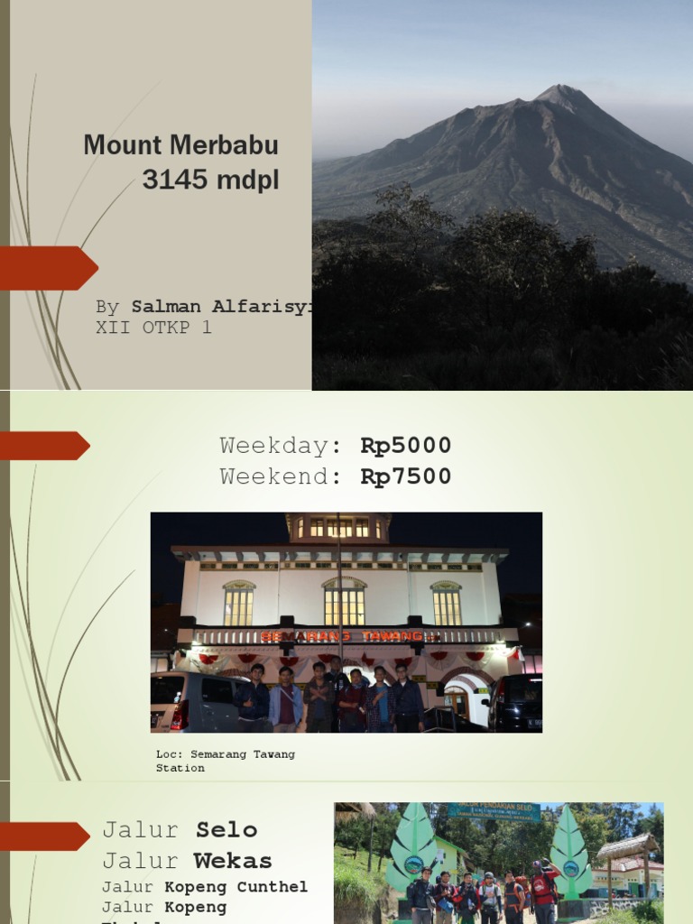 Mount Merbabu 3145 MDPL: by Salman Alfarisyi Xii Otkp 1 | PDF