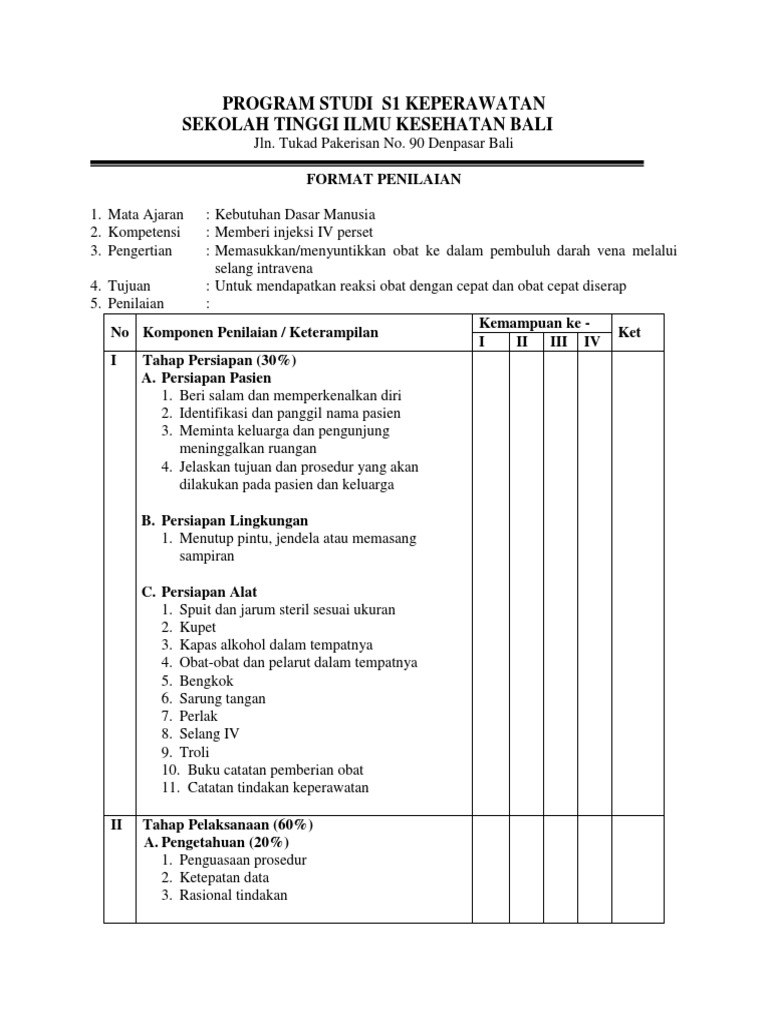Cek List Sop | PDF