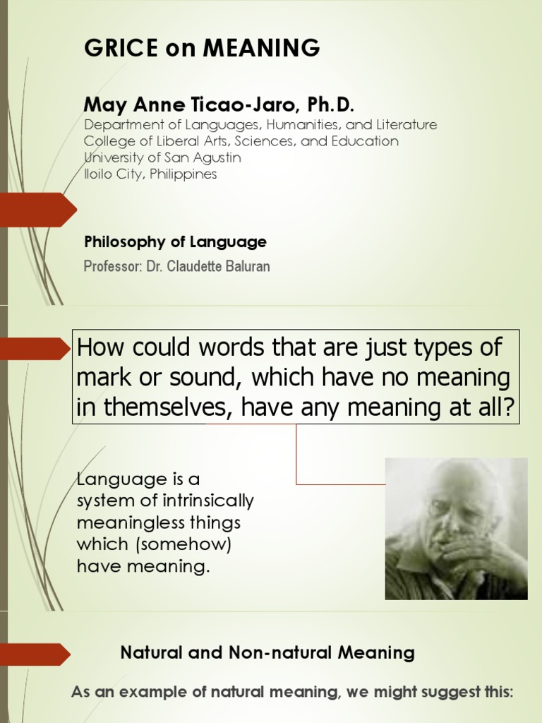 Grice's Philosophy | PDF | Interpretation (Logic) | Linguistics