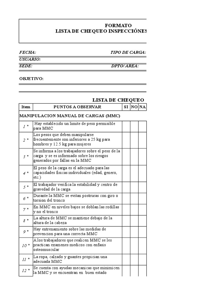 Check List MMC | PDF